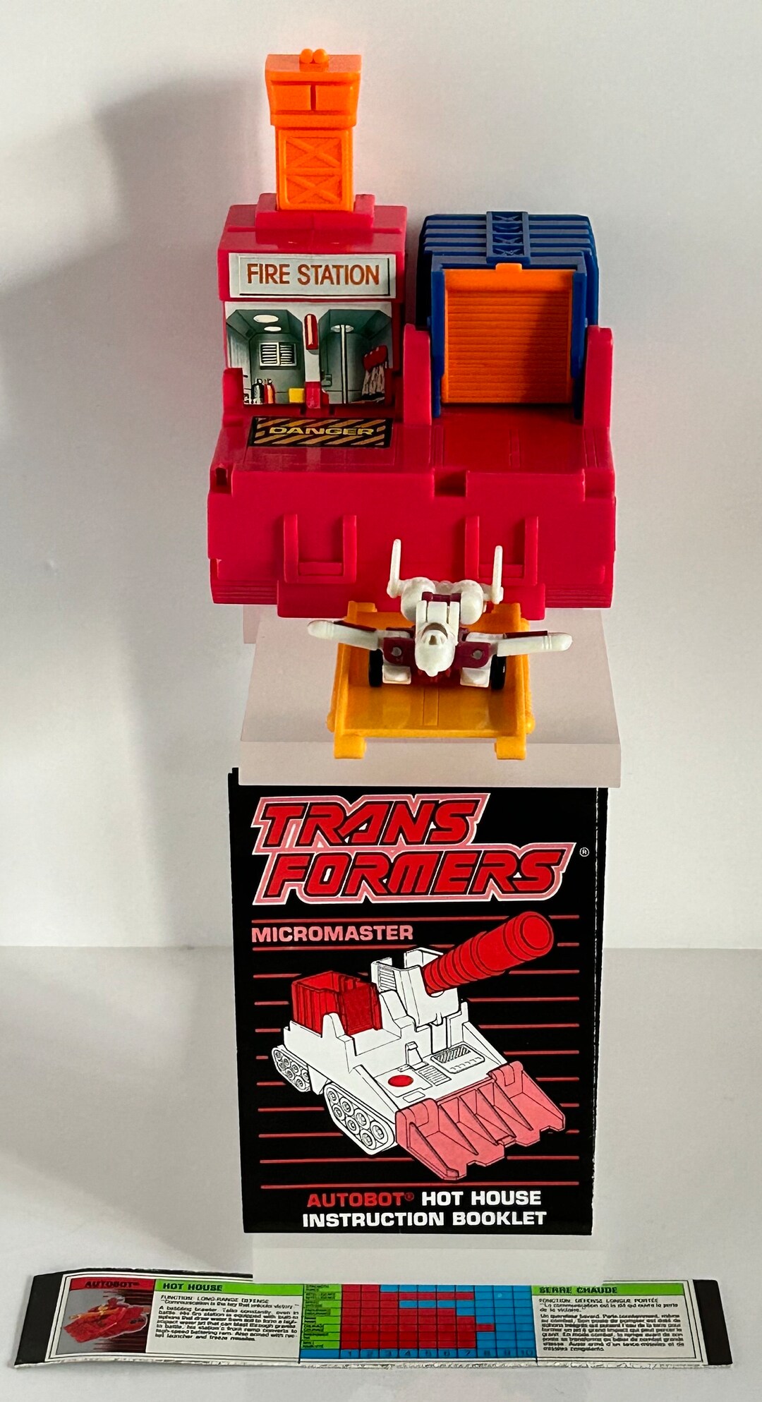 Vintage Transformers Autobot Fire Station With Hot House G1 Micromaster ...