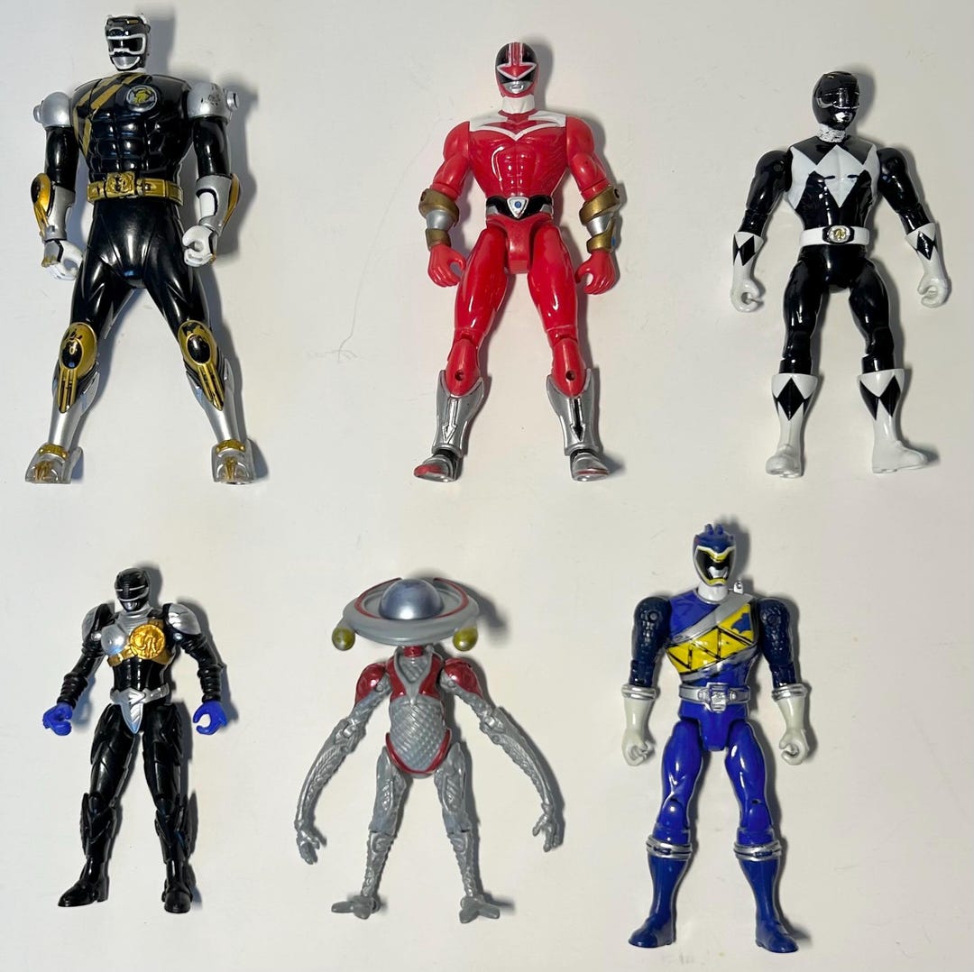 Power Rangers Wild Force Black Ranger Flip Head Zoid Time Force Dino ...