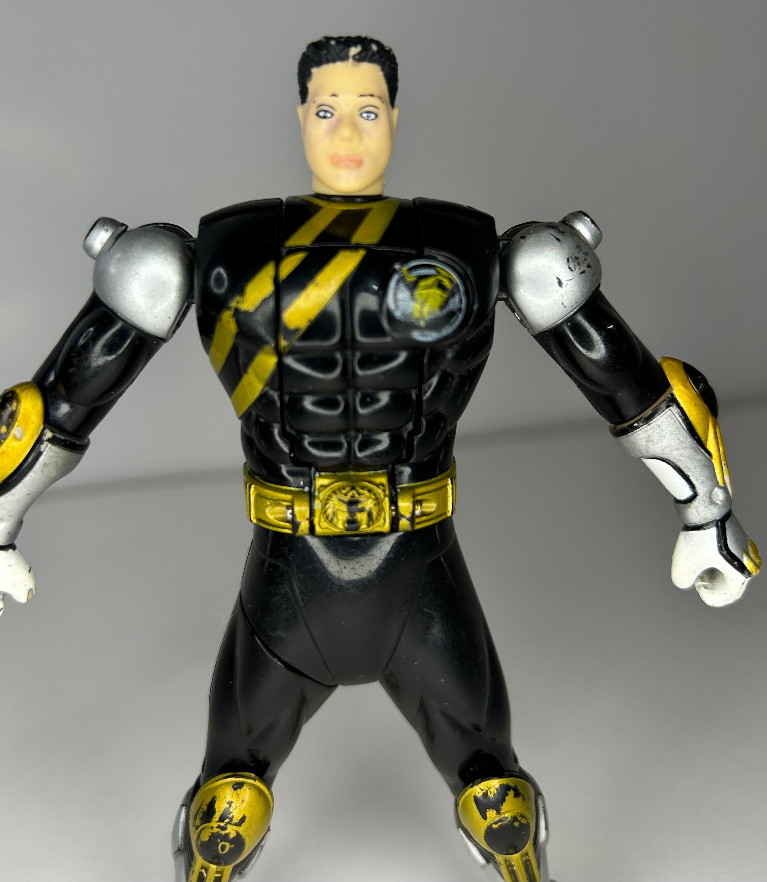 Power Rangers Wild Force Black Ranger Figure Flip Head 2001 Action ...