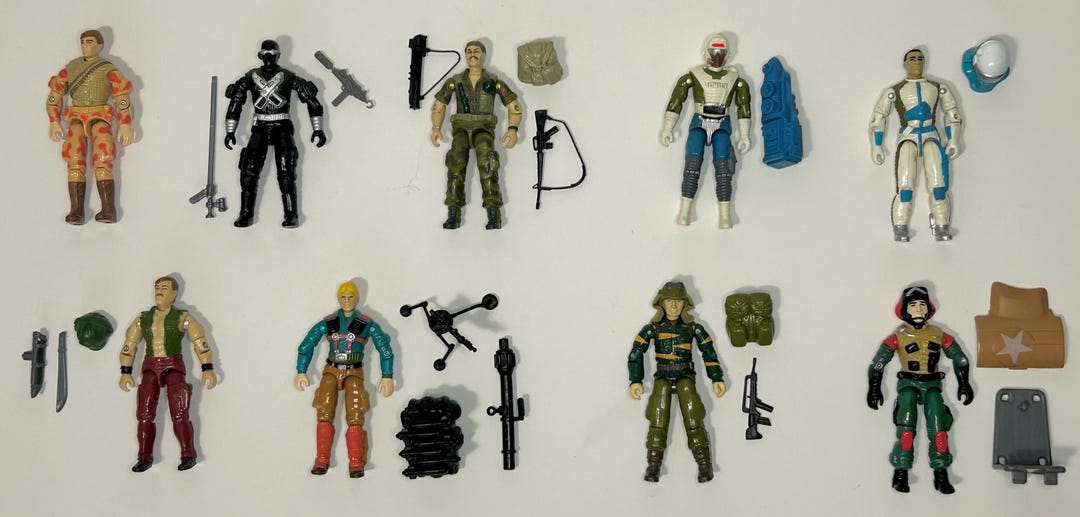 GI Joe Action Figures Footloose Dee-jay Countdown Wild Card Mean Dog ...