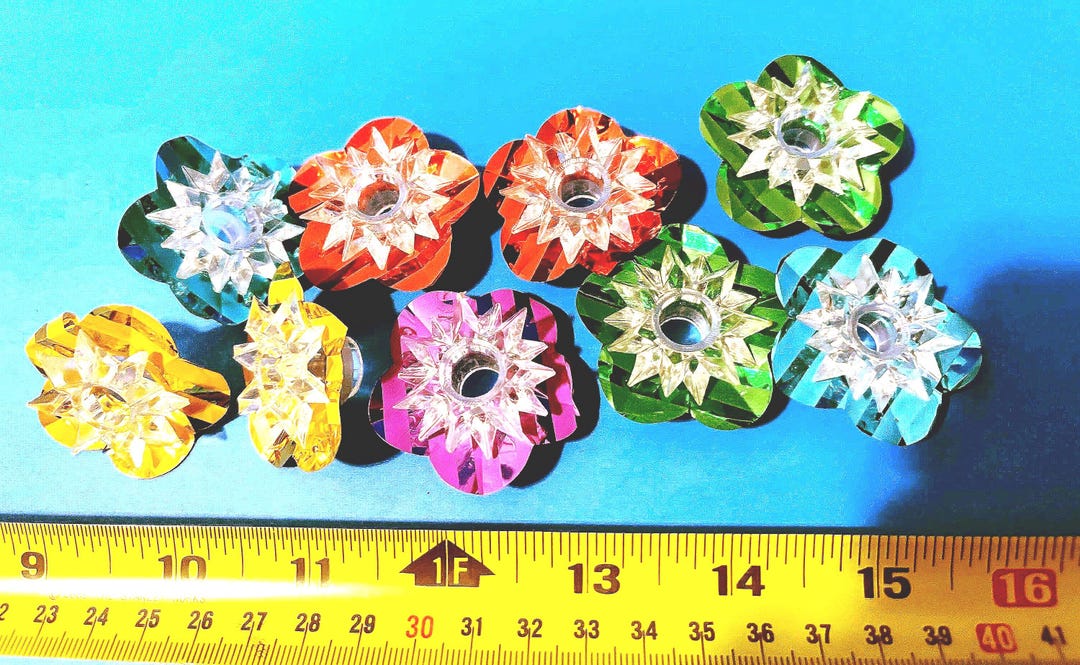 Large Vintage Foil Reflectors. Rainbow. Striped Mini Light Covers ...