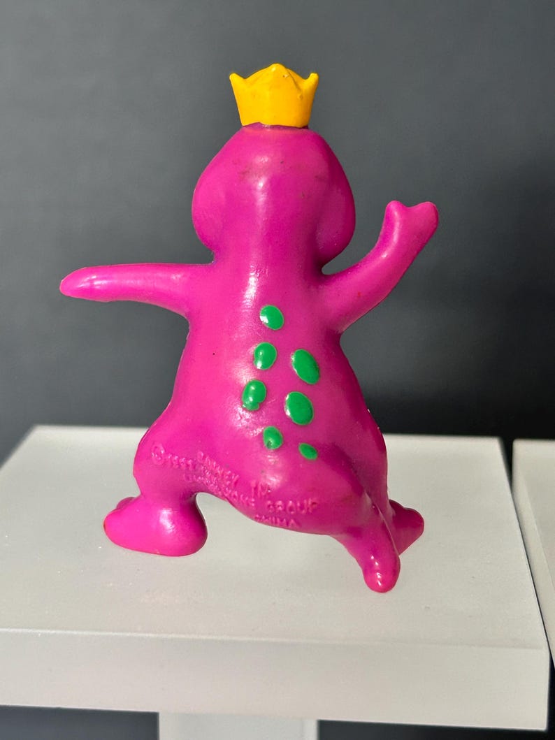 Vintage Barney the Dinosaur PVC Figure Yellow Crown 1993 - Etsy