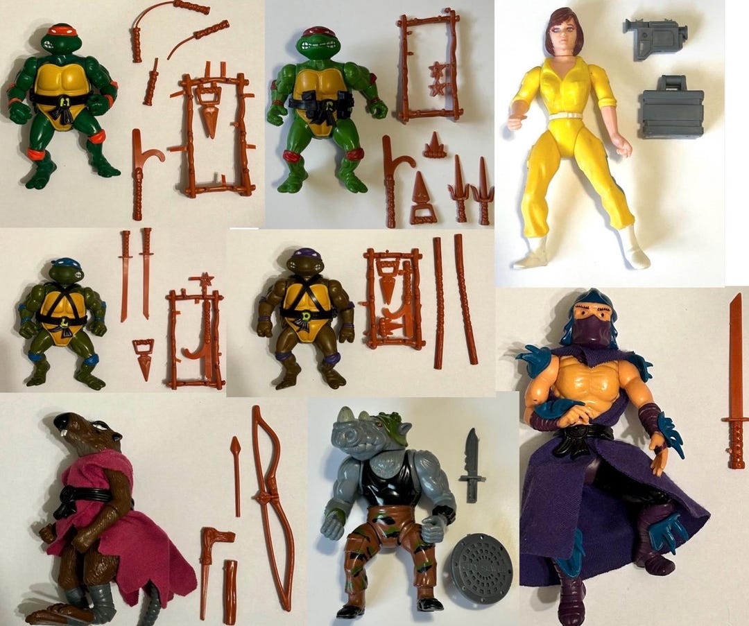 Teenage Mutant Ninja Turtles Don Raph Leo Mike Splinter Shredder ...