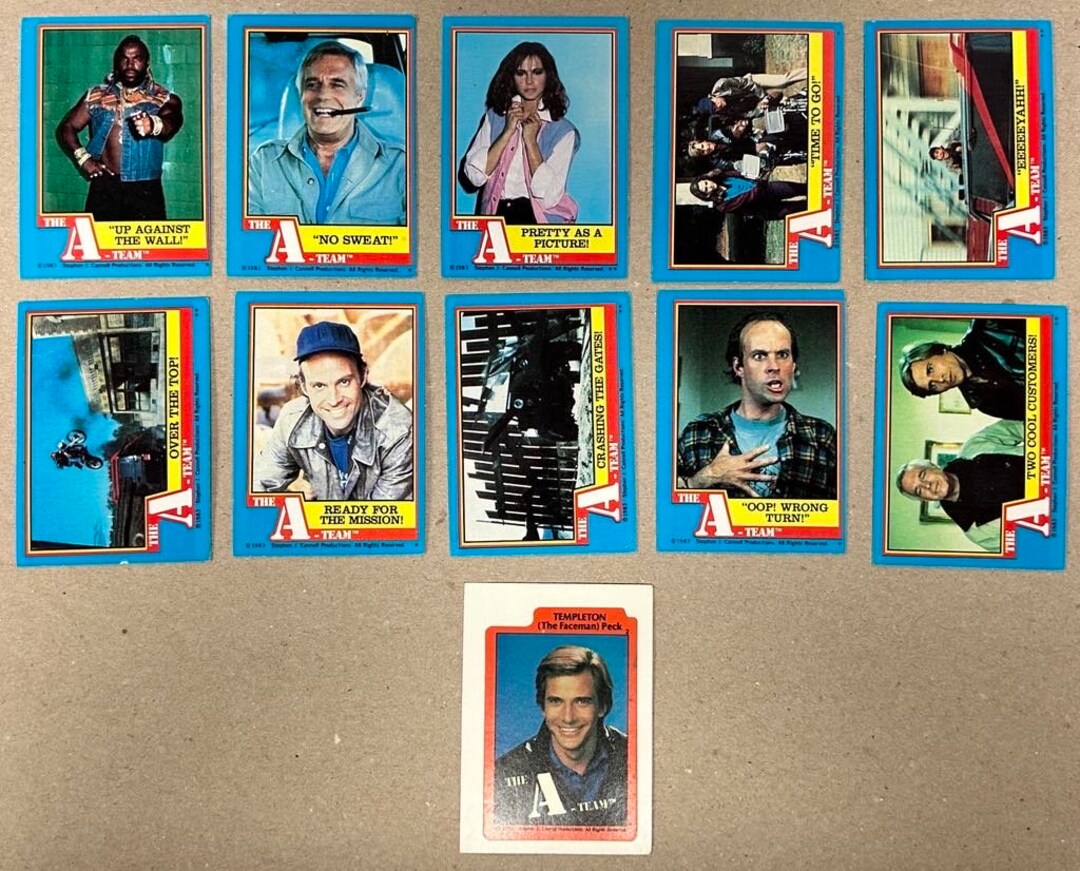 Vintage the A-team TV Show Trading Cards Lot Mr T Classic - Etsy