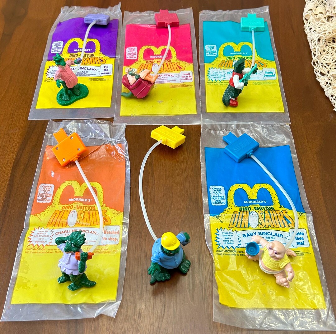 Jim Henson Dinosaurs Mcdonald's Push Button Toys Vintage Lot of 6 - Etsy