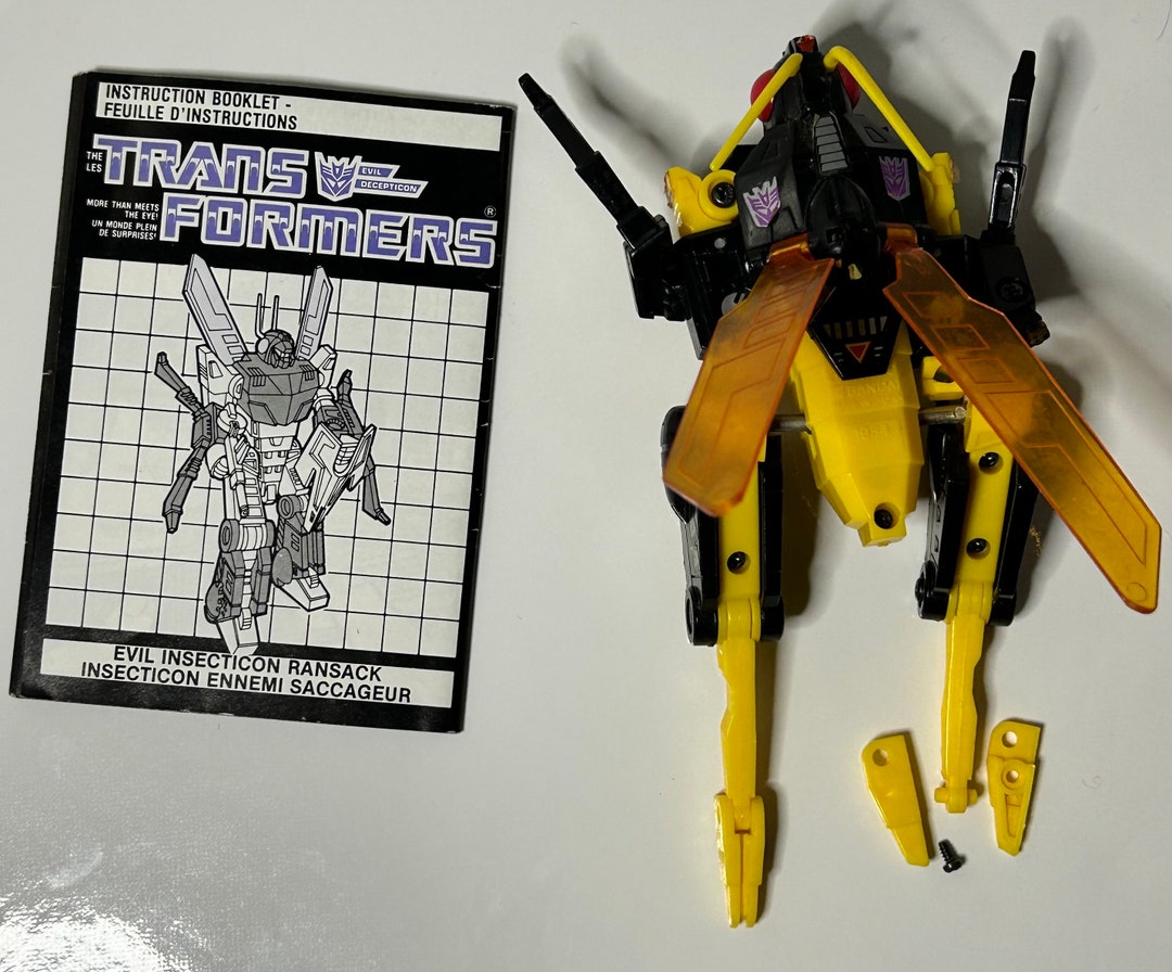 Vintage G1 Transformers Insecticons Ransack With Instructions - Etsy
