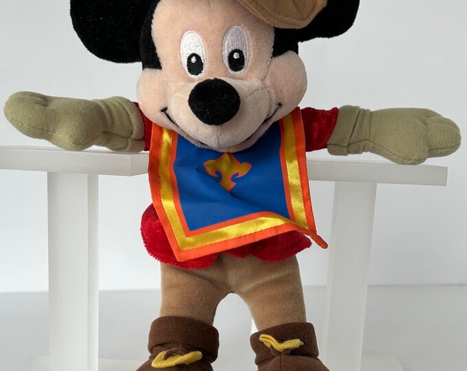 Disney Mickey Mouse Three Musketeers Soft Plush Toy 12” Stuffie Walt ...