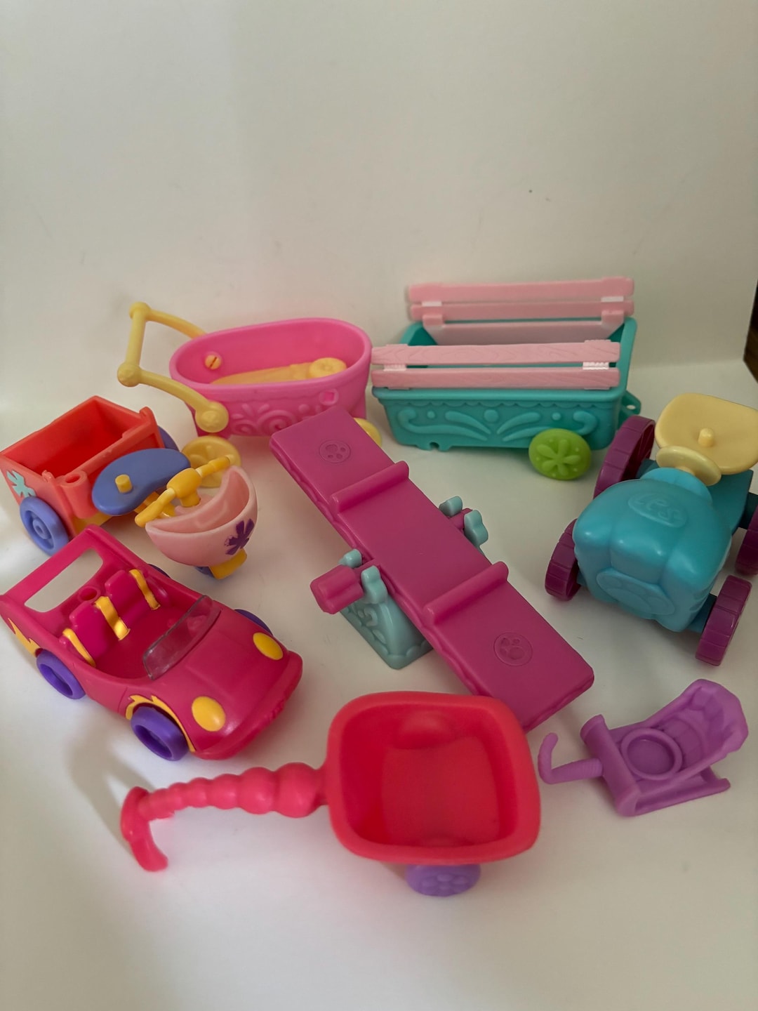 LPS Vehicles and Replacement Parts See-saw Wagon Car Buggy Tractor Sled ...