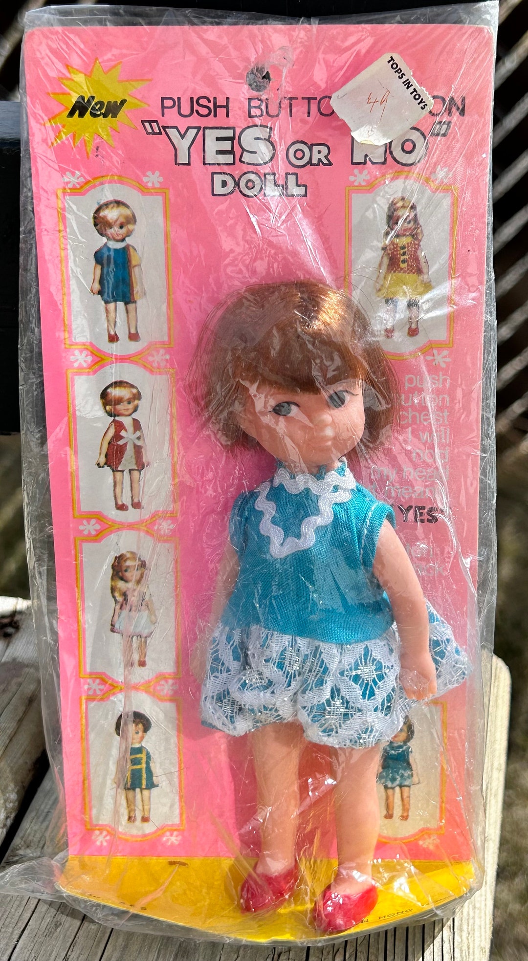 Push Button Action Yes or No Dress up Doll Rooted Hair Vintage Original ...