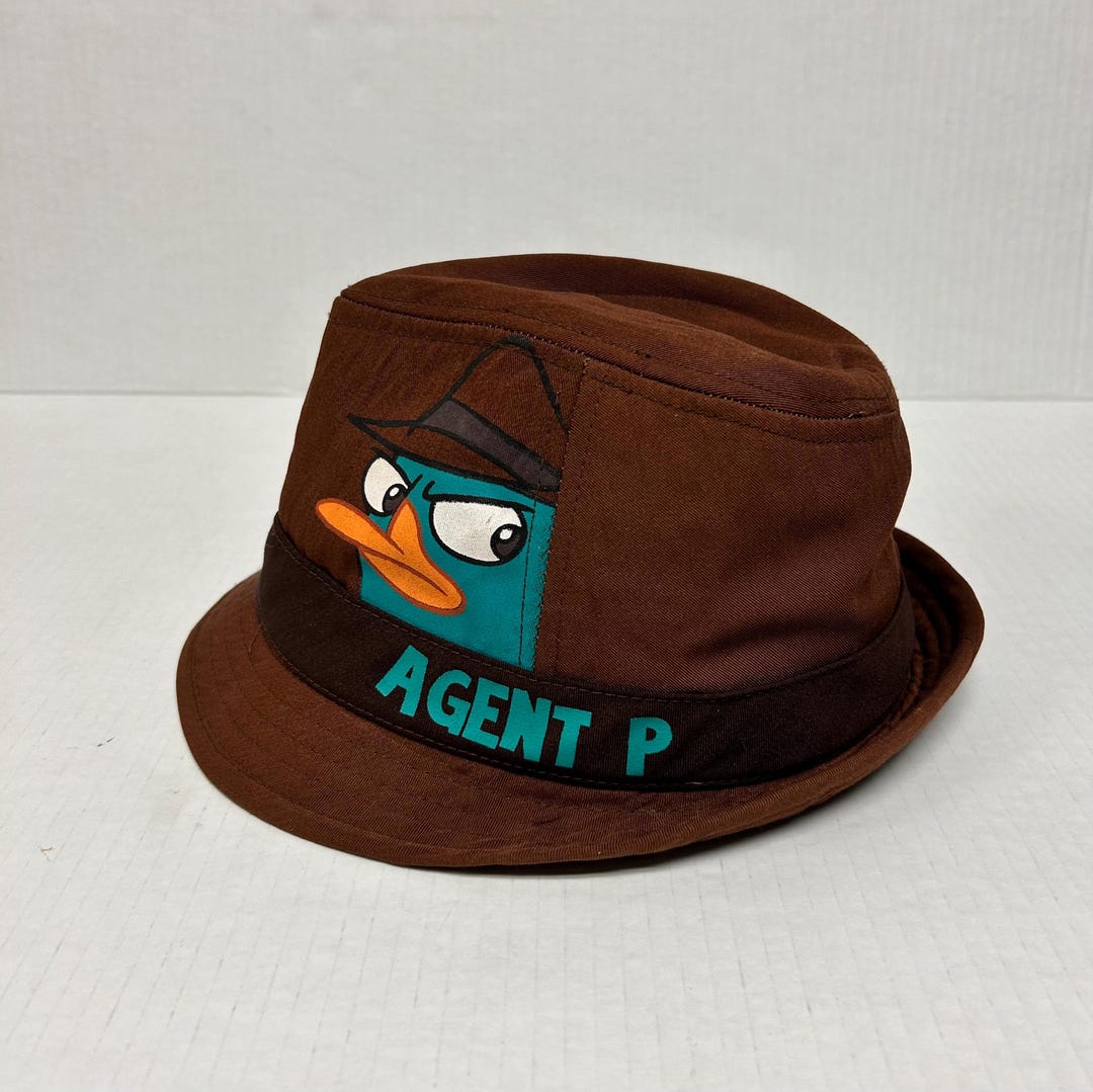 DISNEY Phineas and Ferb AGENT P Fedora Hat Cap Kids One Size Brown - Etsy