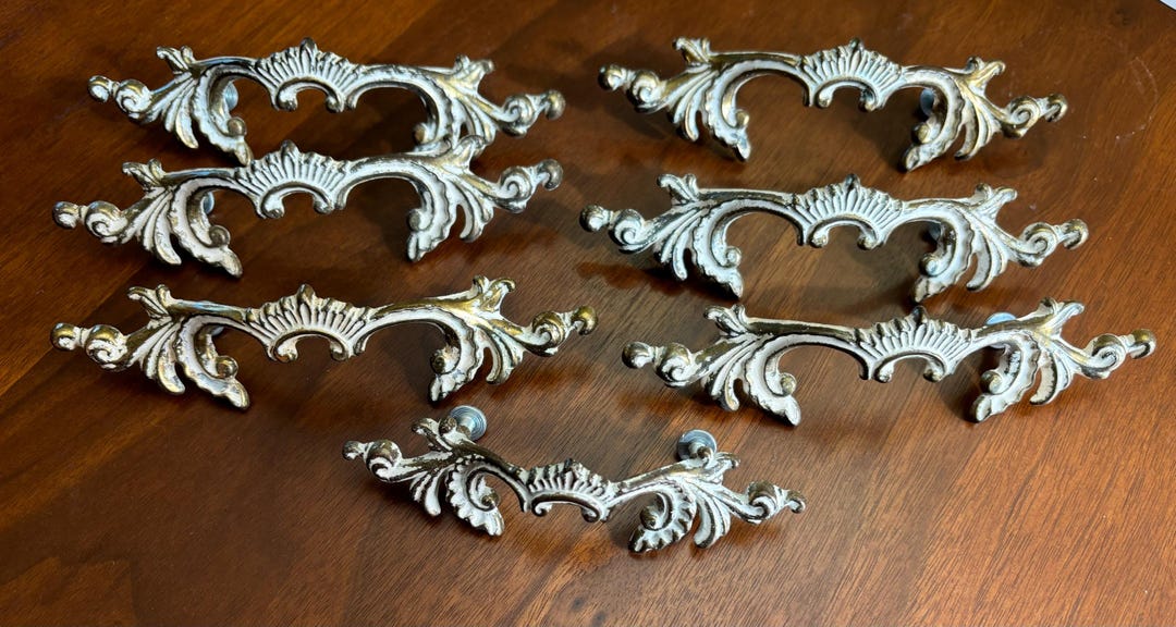Set of Vintage Drawer Pulls French Provincial Style Handles Made in ...