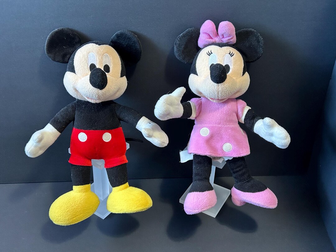 Disneys Mickey and Minnie Mouse Plush Dolls. Stuffies Walt Disney - Etsy
