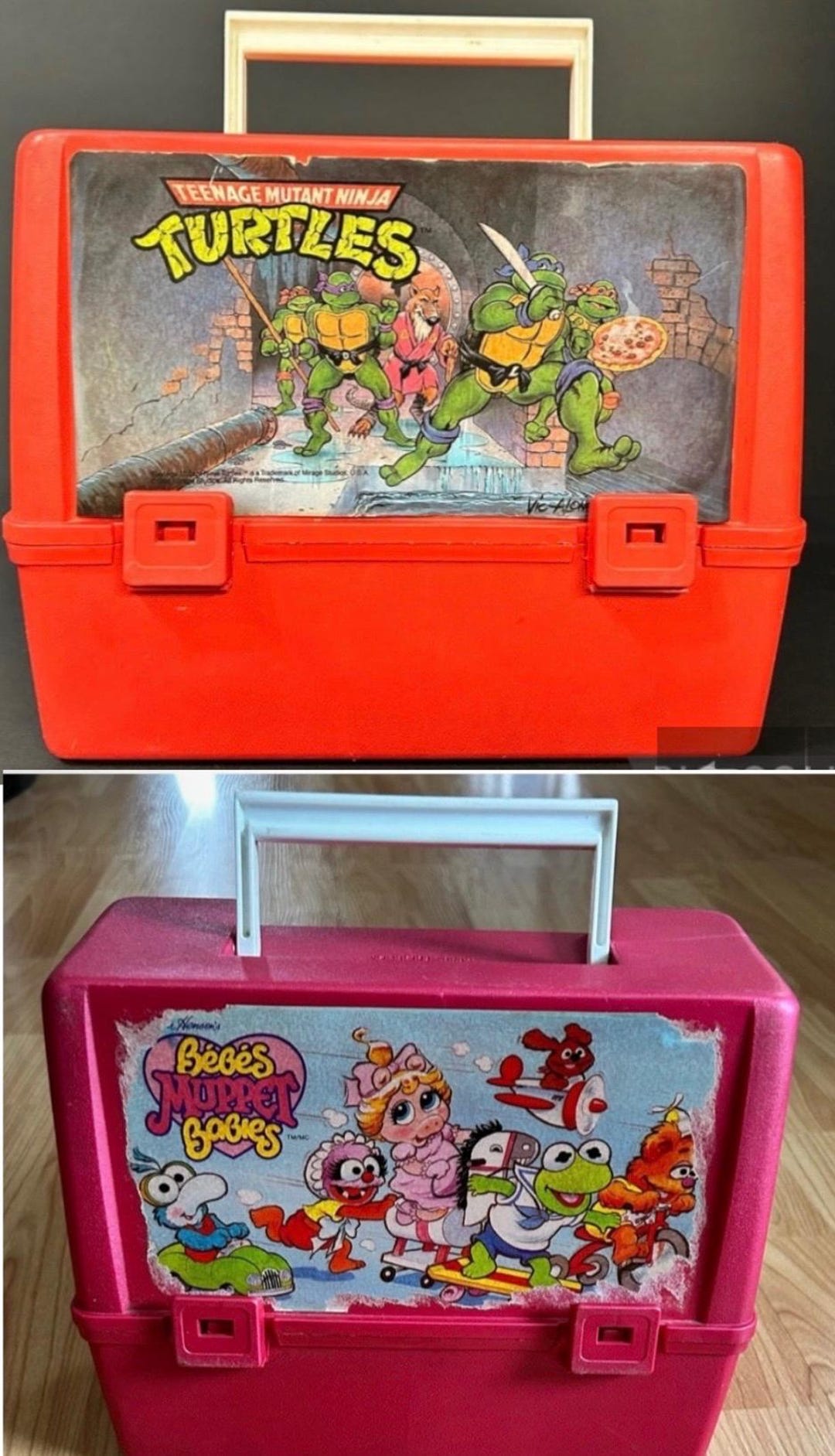 Muppet Babies or TMNT Teenage Mutant Ninja Turtles Plastic Lunch Kit ...