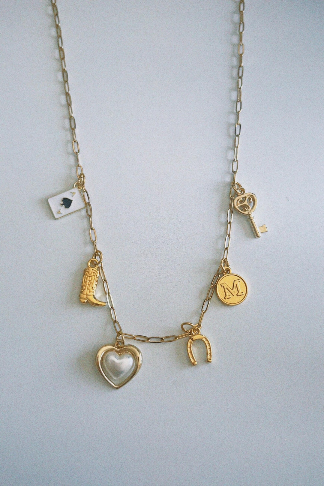 Custom Gold Charm Necklace, Pick Your Charms - Etsy