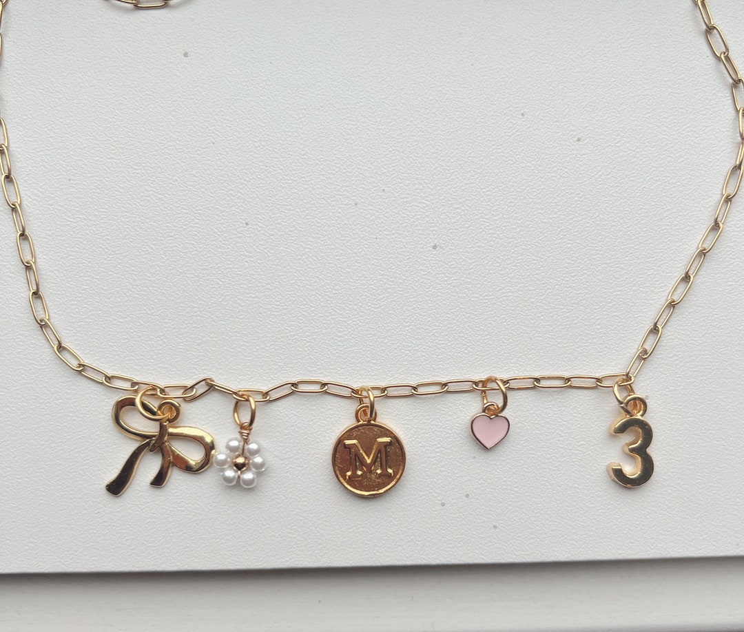Custom Gold Charm Necklace, Pick Your Charms - Etsy