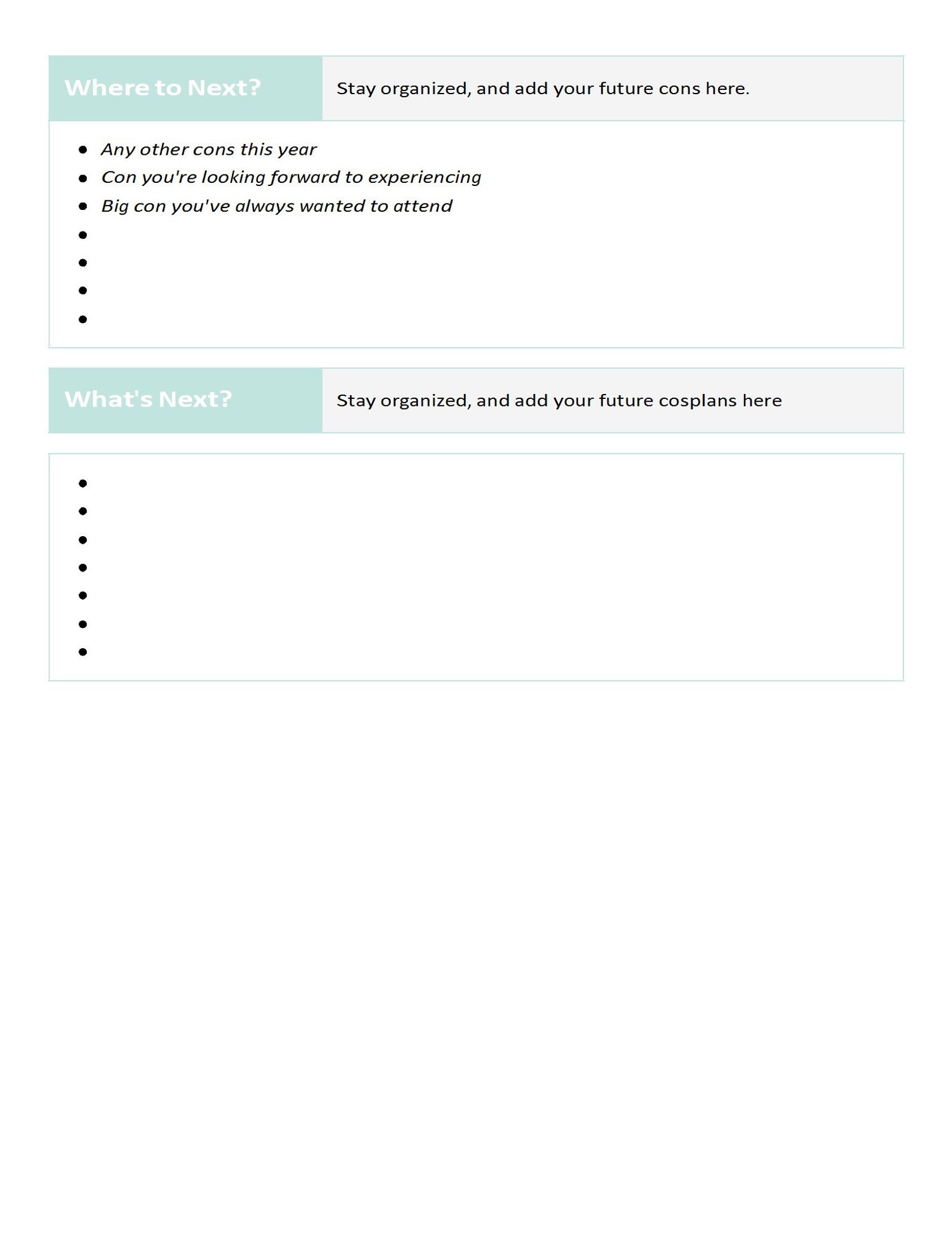 Con To- Do List (kawaii Cat Theme) - Etsy