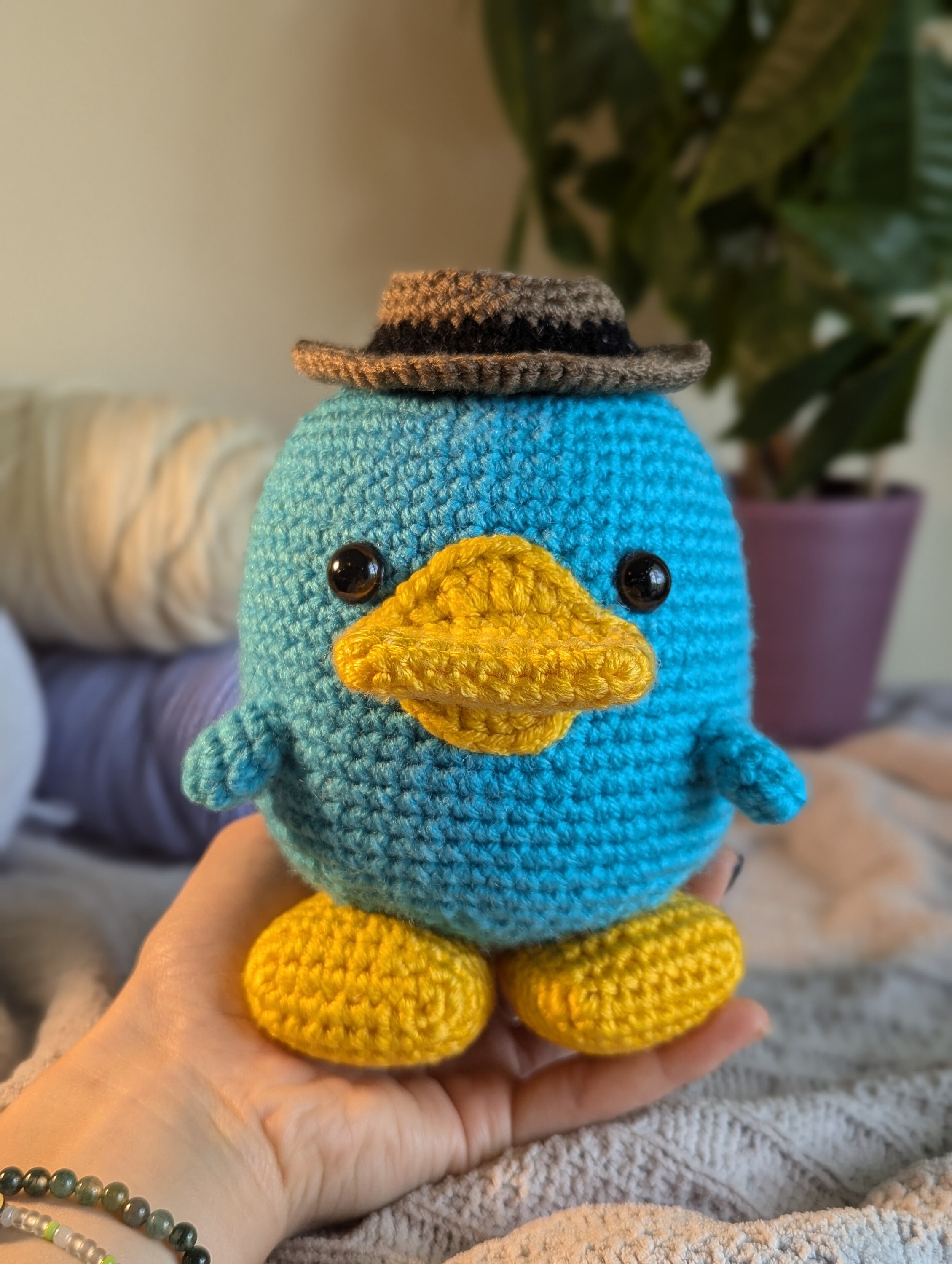 Perry the Platypus Amigurumi, Handmade Stuffed Animal - Etsy
