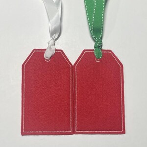 Personalized Embroidered Felt Christmas Gift Tags – Sturdy, Reusable ...