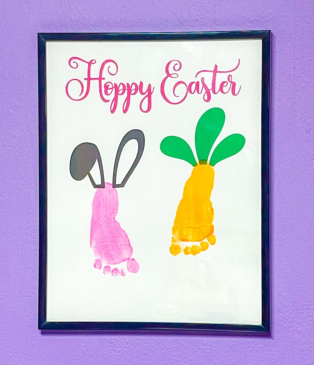 Hoppy Easter DIY Footprint Baby/kid Craft Printable Keepsake - Etsy