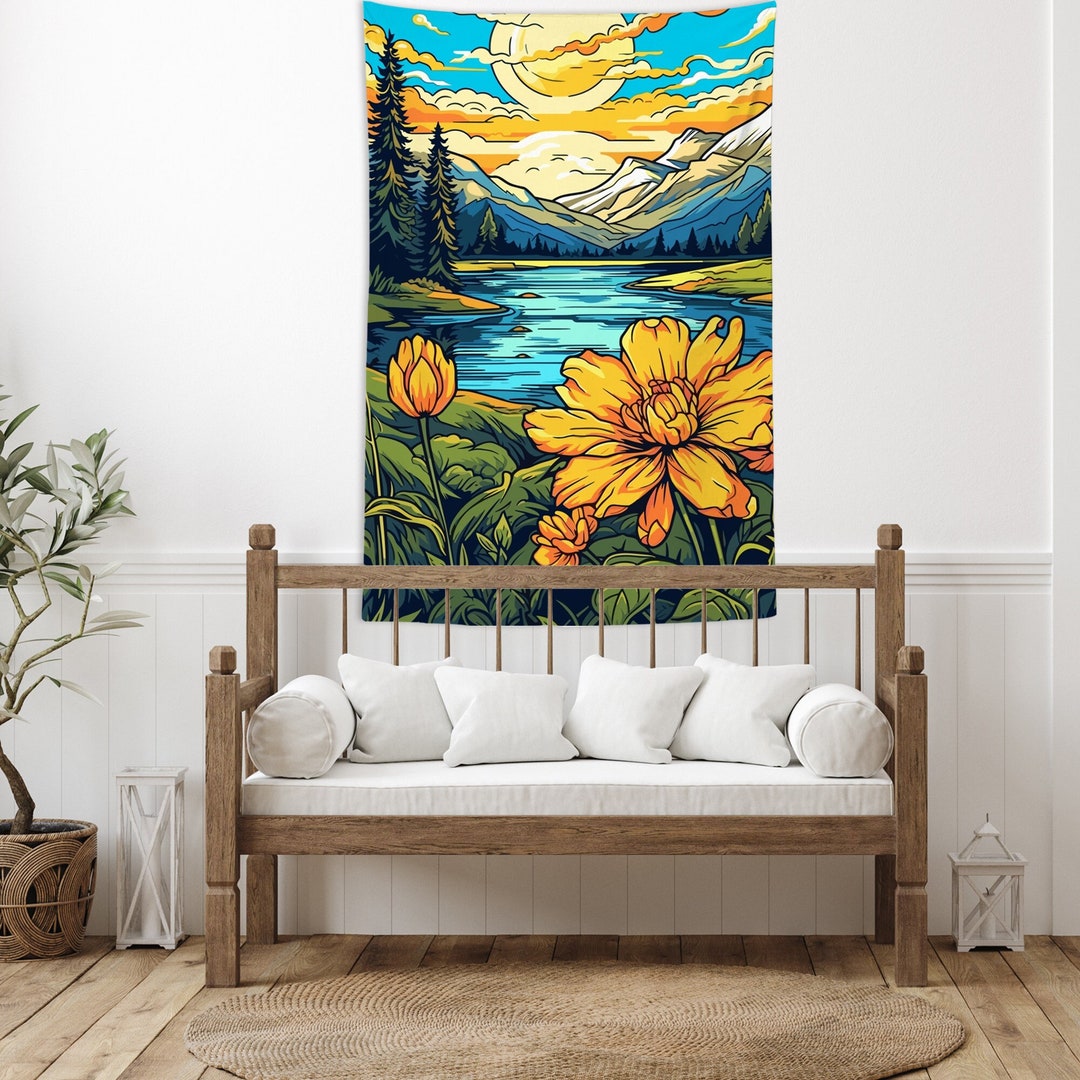 Beautifuel Landscape Wall Tapestry Forest Trees Tapestry - Etsy