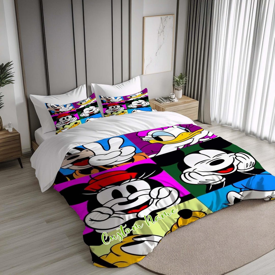 Custom Name A Goofy Movie Bedding Set Duvet Cover 2 Pillowcases ...