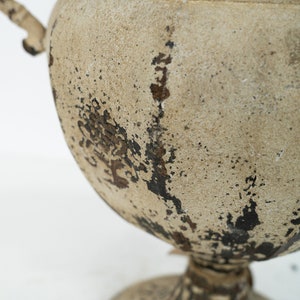 Rustic Distressed Vase With Handles Vintage Metal Flower Vase ...