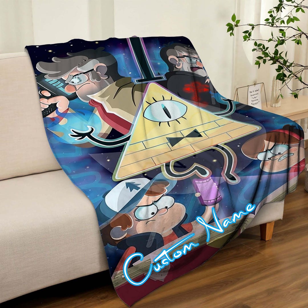 Custom Name Gravity Falls Christmas Blanket Throw Flannel Blanket ...