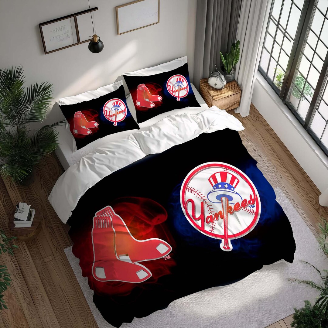 Custom Name Boston Red Sox Quilt Cover, Custom Name Bedroom Bedding Set ...