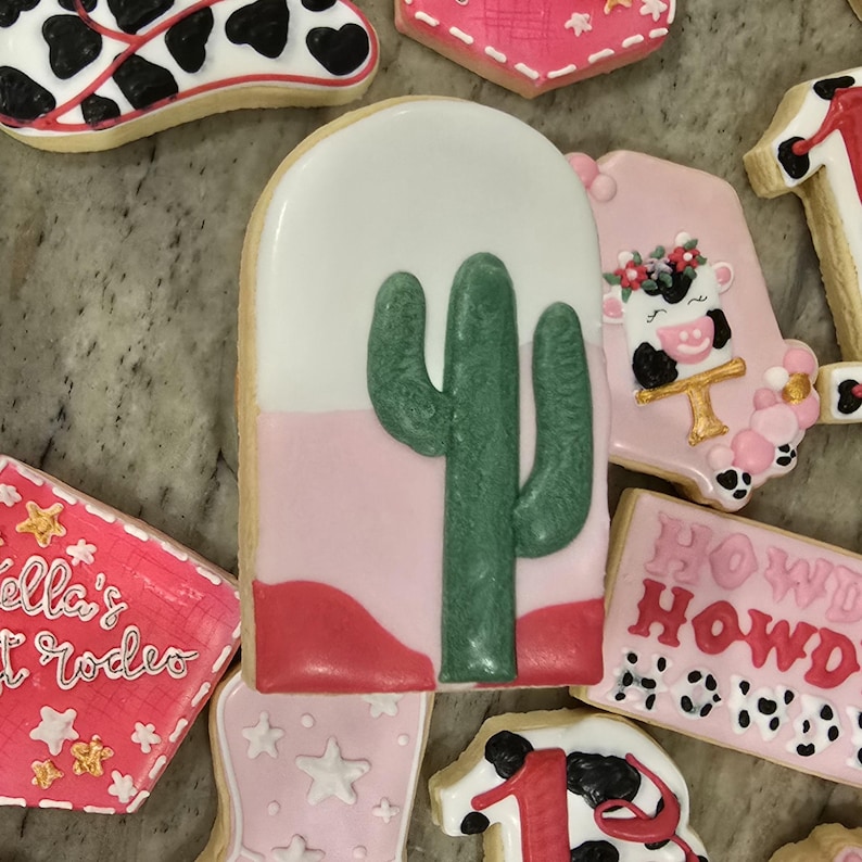 Hot Pink Baby's First Rodeo First Birthday Decorated Cookies - Etsy