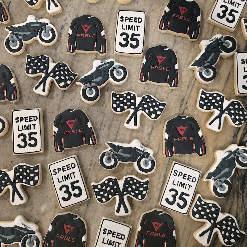 Motorcycle Cookie - Etsy