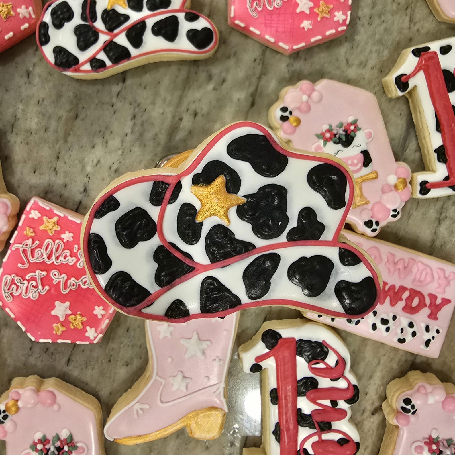 Hot Pink Baby's First Rodeo First Birthday Decorated Cookies - Etsy