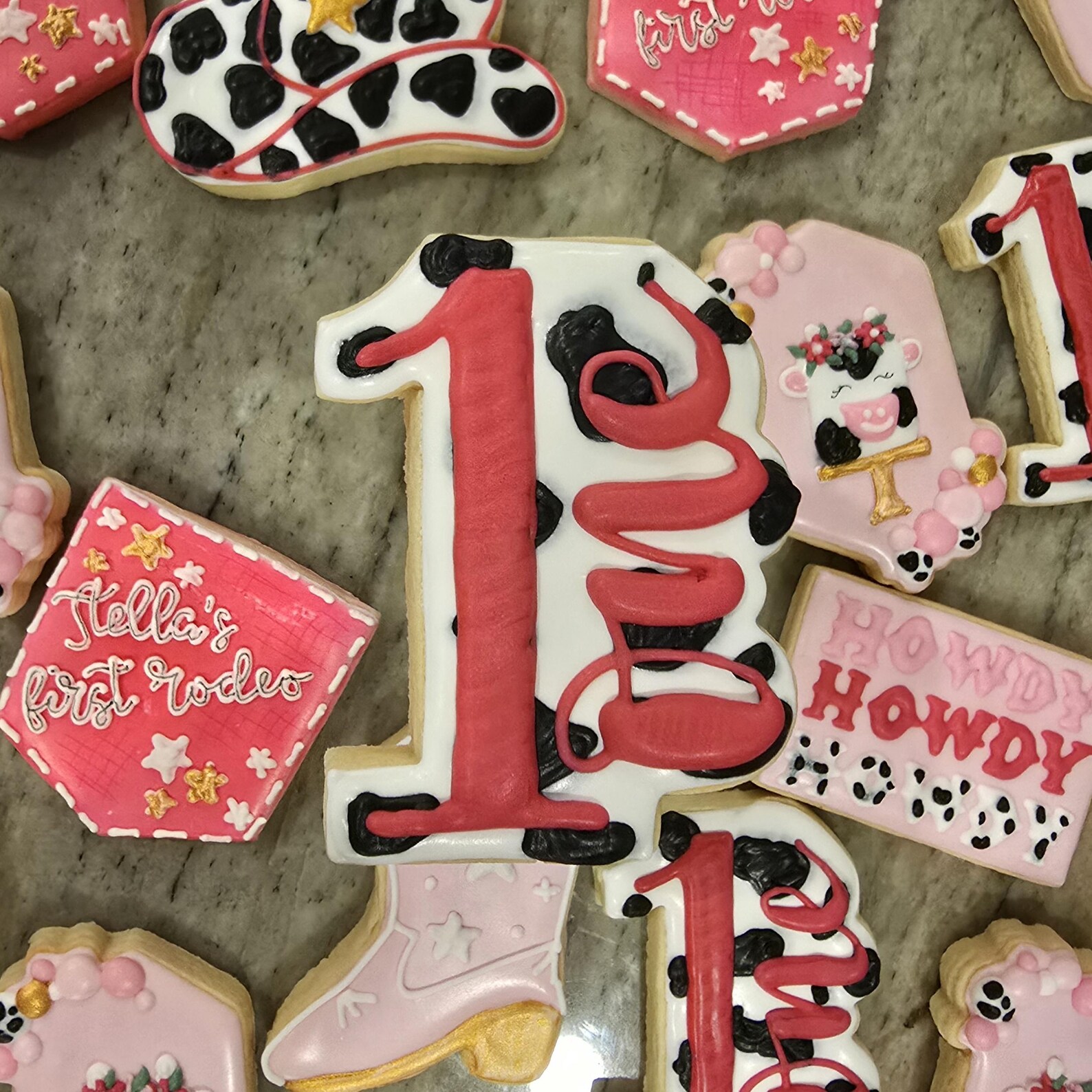 Hot Pink Baby's First Rodeo First Birthday Decorated Cookies - Etsy