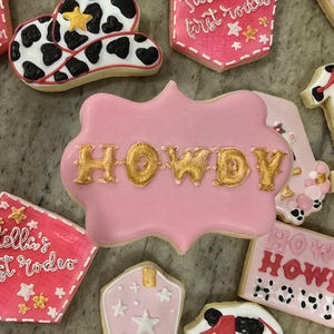 Hot Pink Baby's First Rodeo First Birthday Decorated Cookies - Etsy