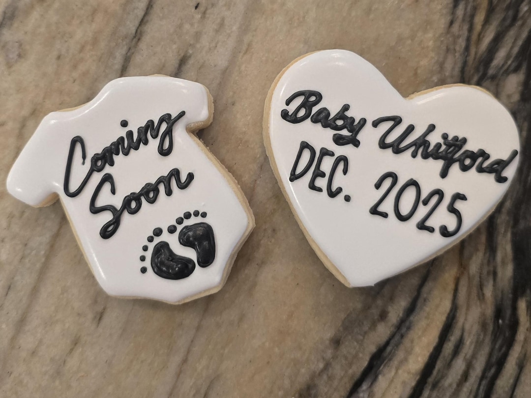 Pregnancy Announcement Decorated Cookies - Etsy
