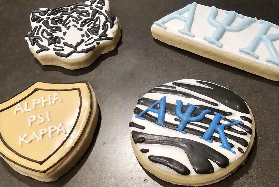 Fully Custom Fraternity or Sorority Decorated Cookies - Etsy