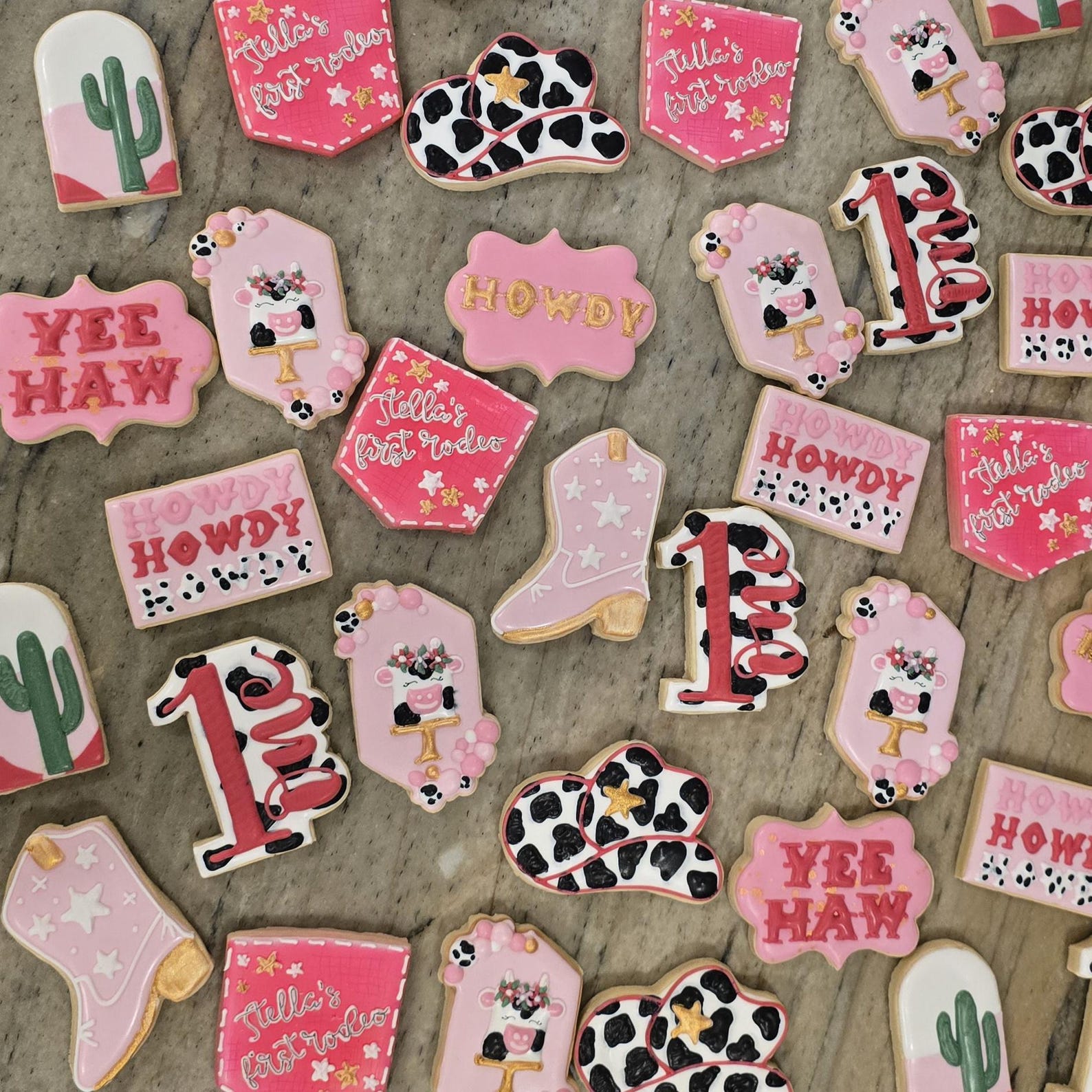 Hot Pink Baby's First Rodeo First Birthday Decorated Cookies - Etsy