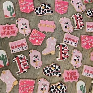 Hot Pink Baby's First Rodeo First Birthday Decorated Cookies - Etsy