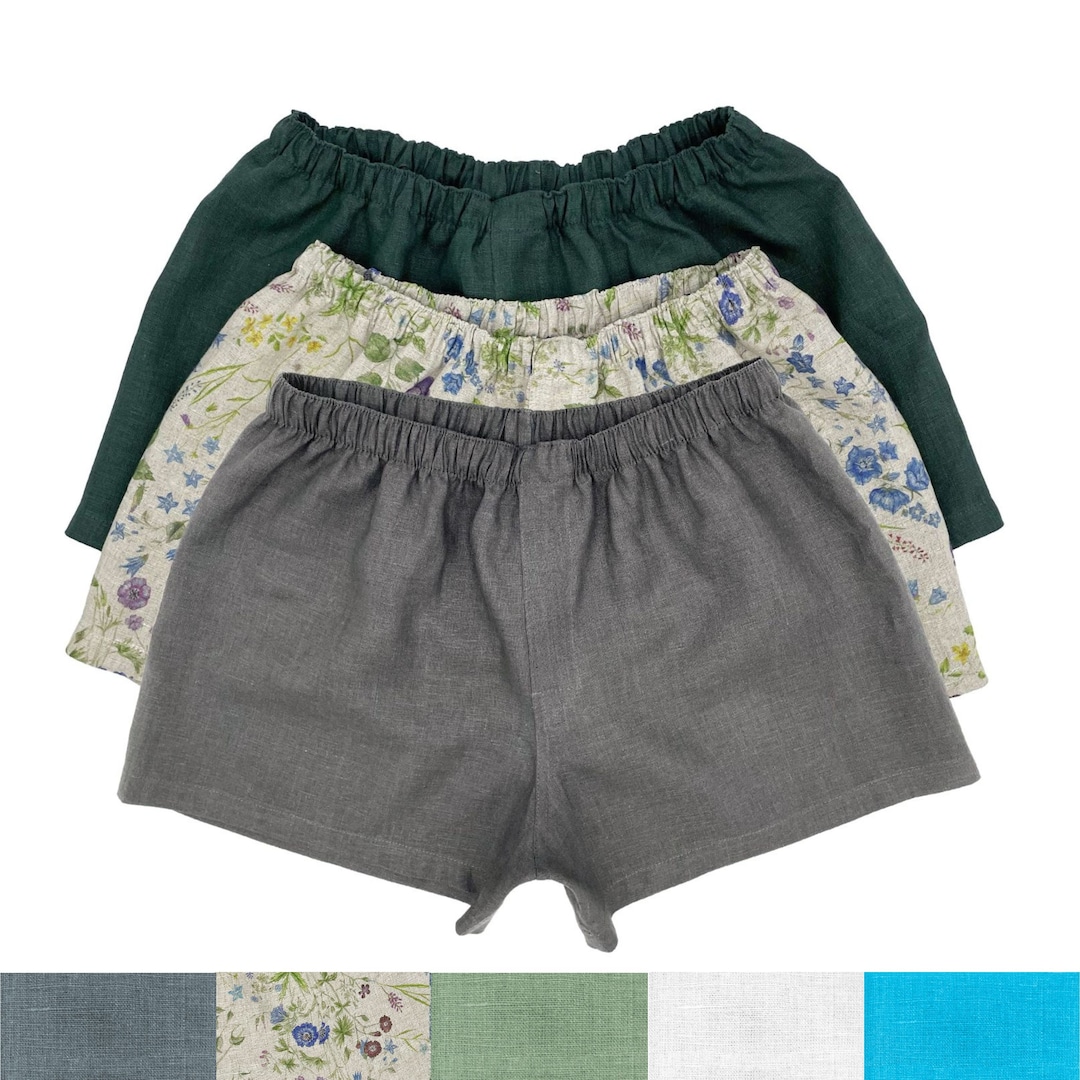 Man 100% Linen Underwear, Boxer Shorts for Men, Green Boxers Briefs - Etsy