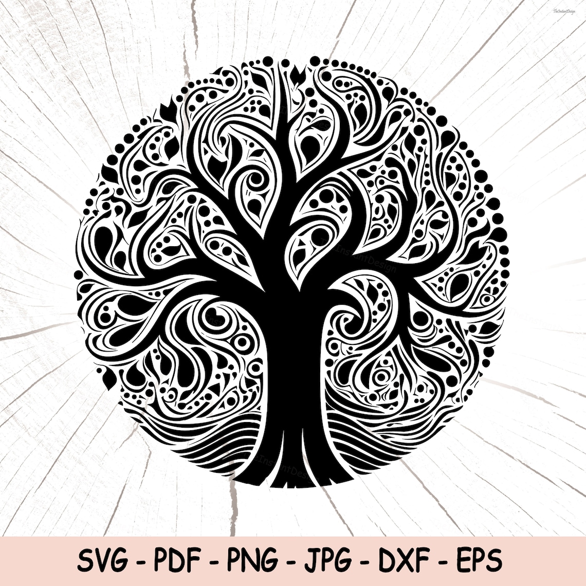 Tree of Life SVG, Tree of Life High Detail, Tree of Life Sticker Wall ...