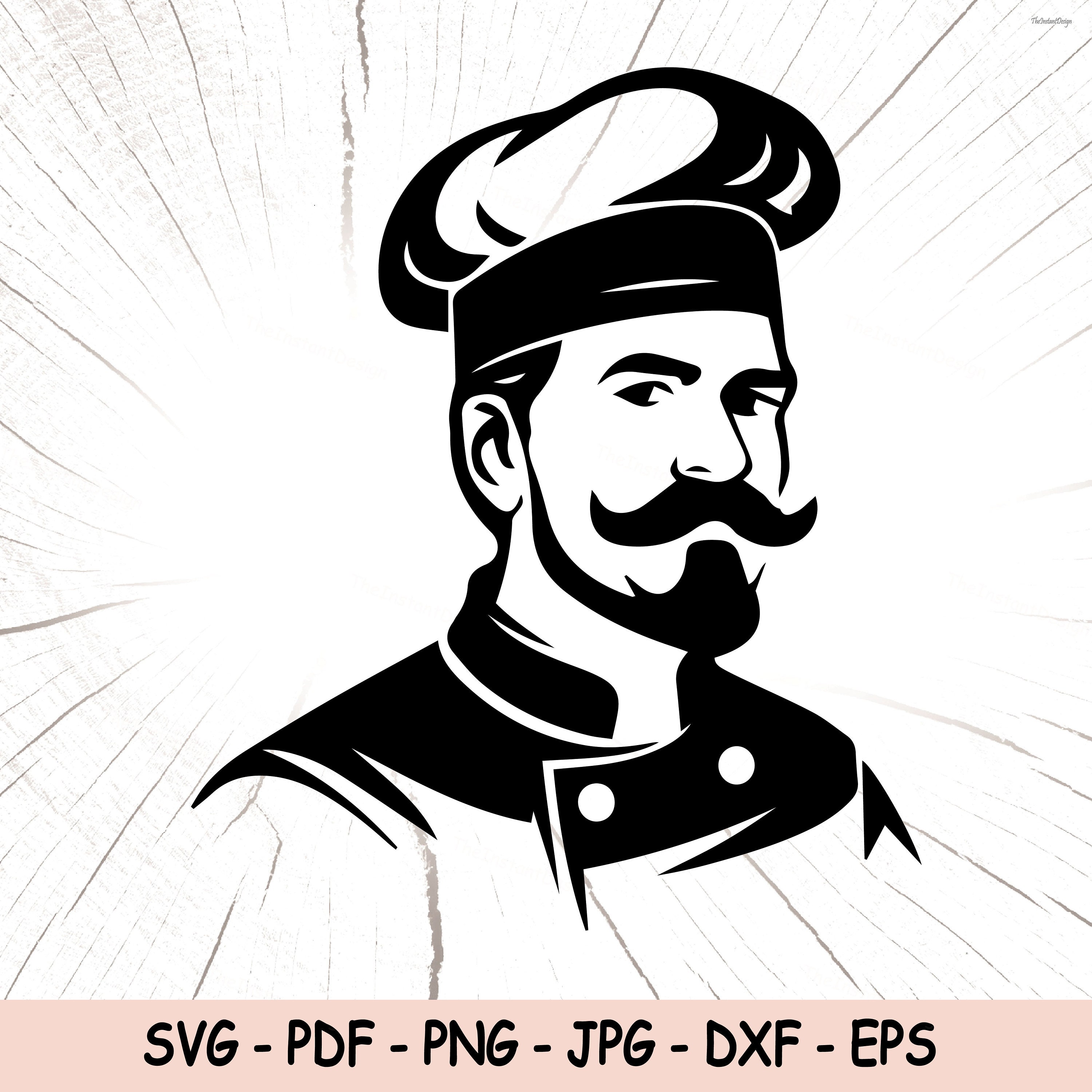 Chef Png, Chef Svg, Chef Wall Art, Chef Digital Download, Chef Vector ...