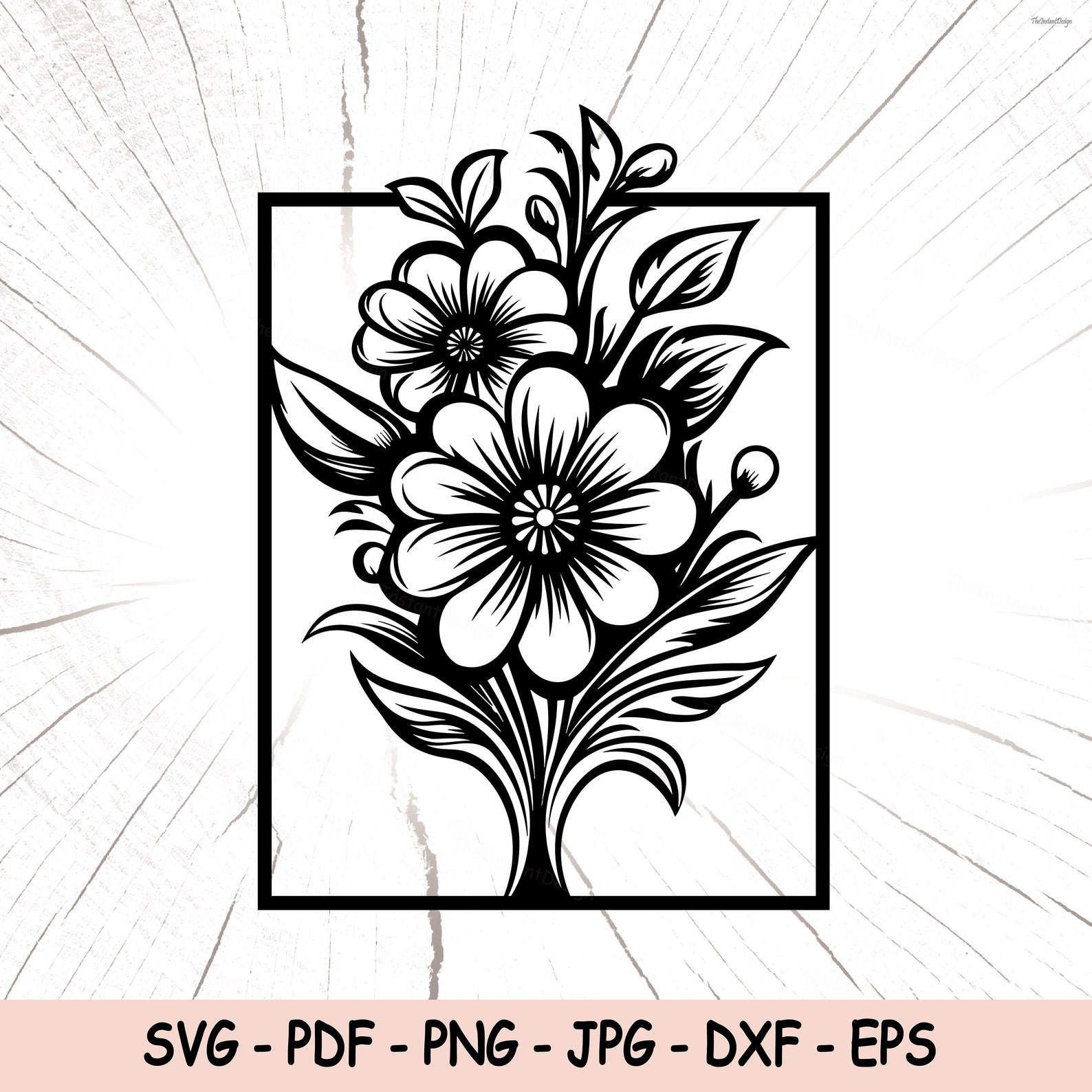 Flowers SVG, Flowers PNG, Flowers Plasma Cut File, Flowers Decor ...