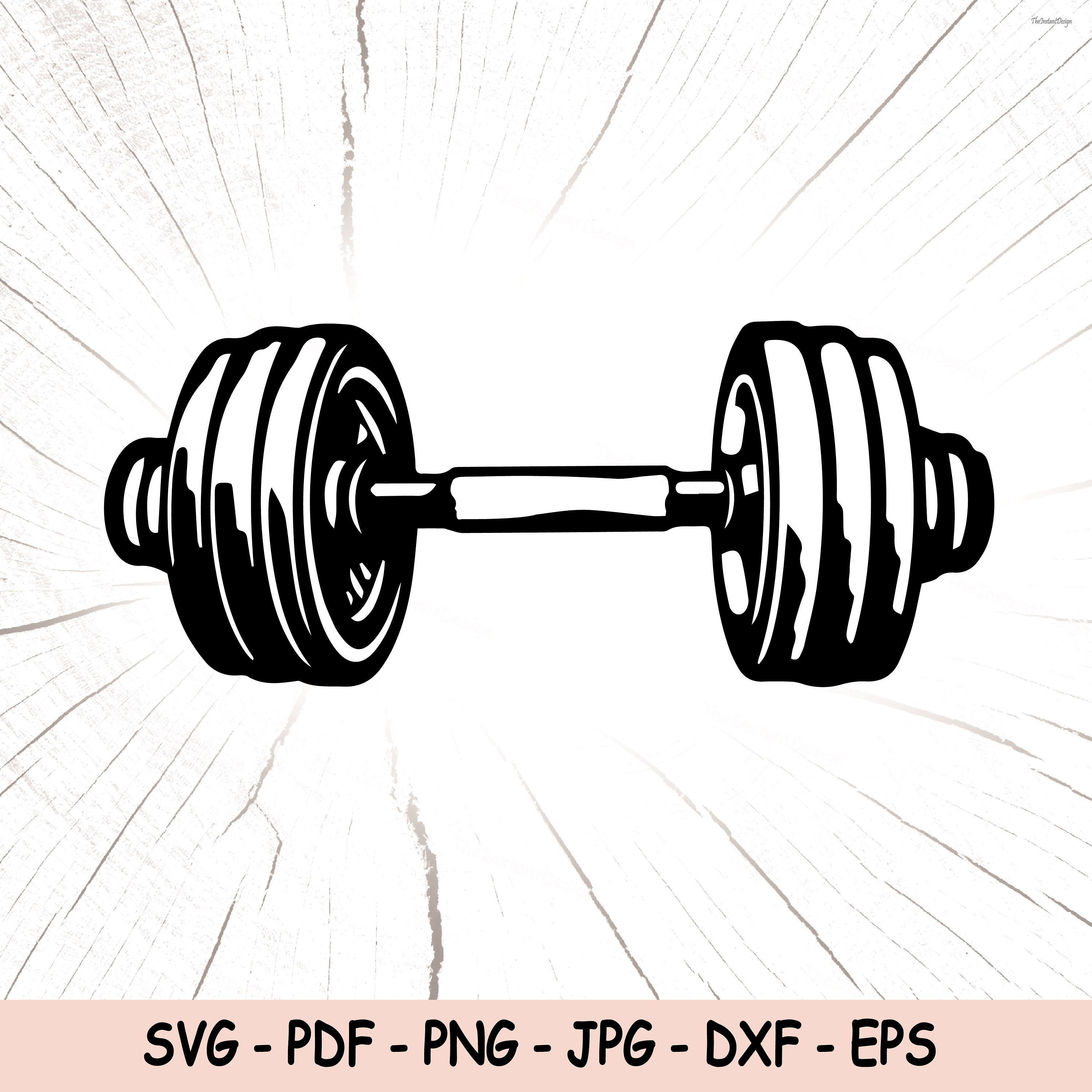 Barbell SVG, Workout SVG, Weight Lifting Svg, Gym Silhouette, Workout ...