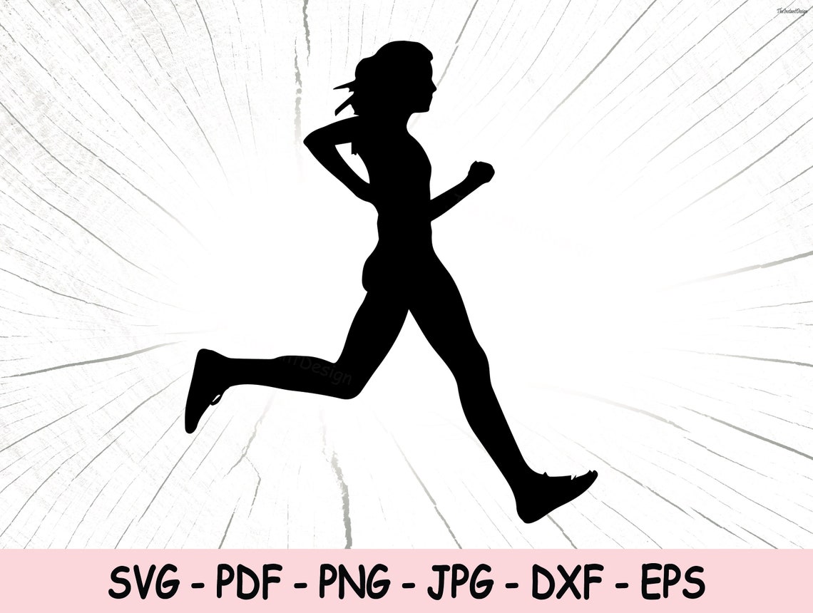 Girl Runner SVG, Running Woman PNG, Sport Clipart, Female Athlete ...