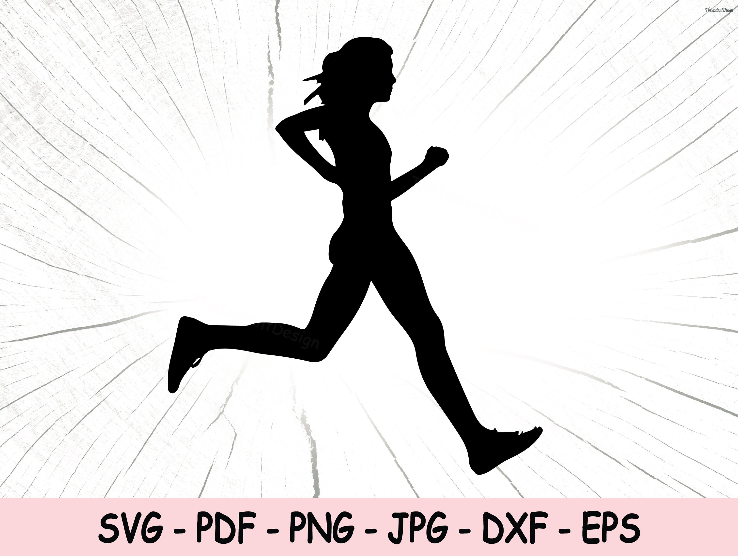 Girl Runner SVG, Running Woman PNG, Sport Clipart, Female Athlete ...