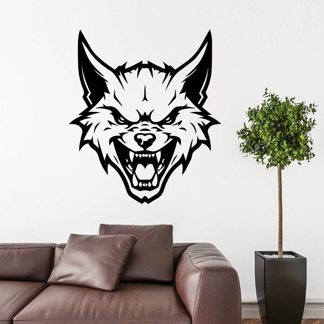 Angry Dog Wall Art Svg, Angry Dog Face Svg Png, Bad Dog Instant ...
