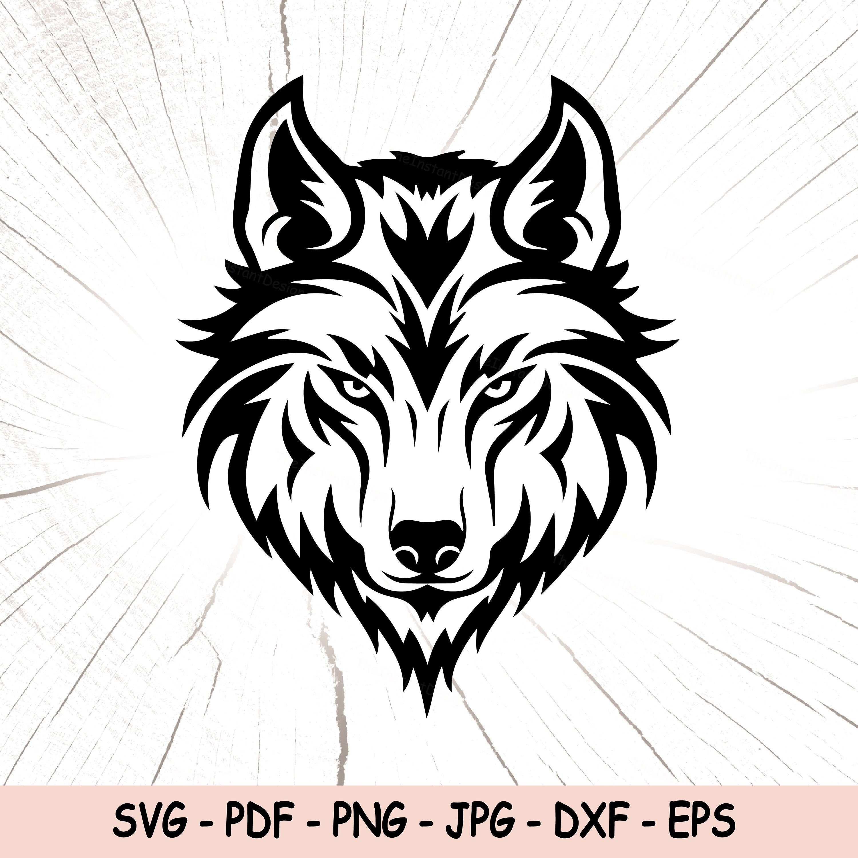 Wolf Wall Decal, Wolf Svg, Wolf Eps, Wolf Silhouette, Wolf Vinyl Cut ...