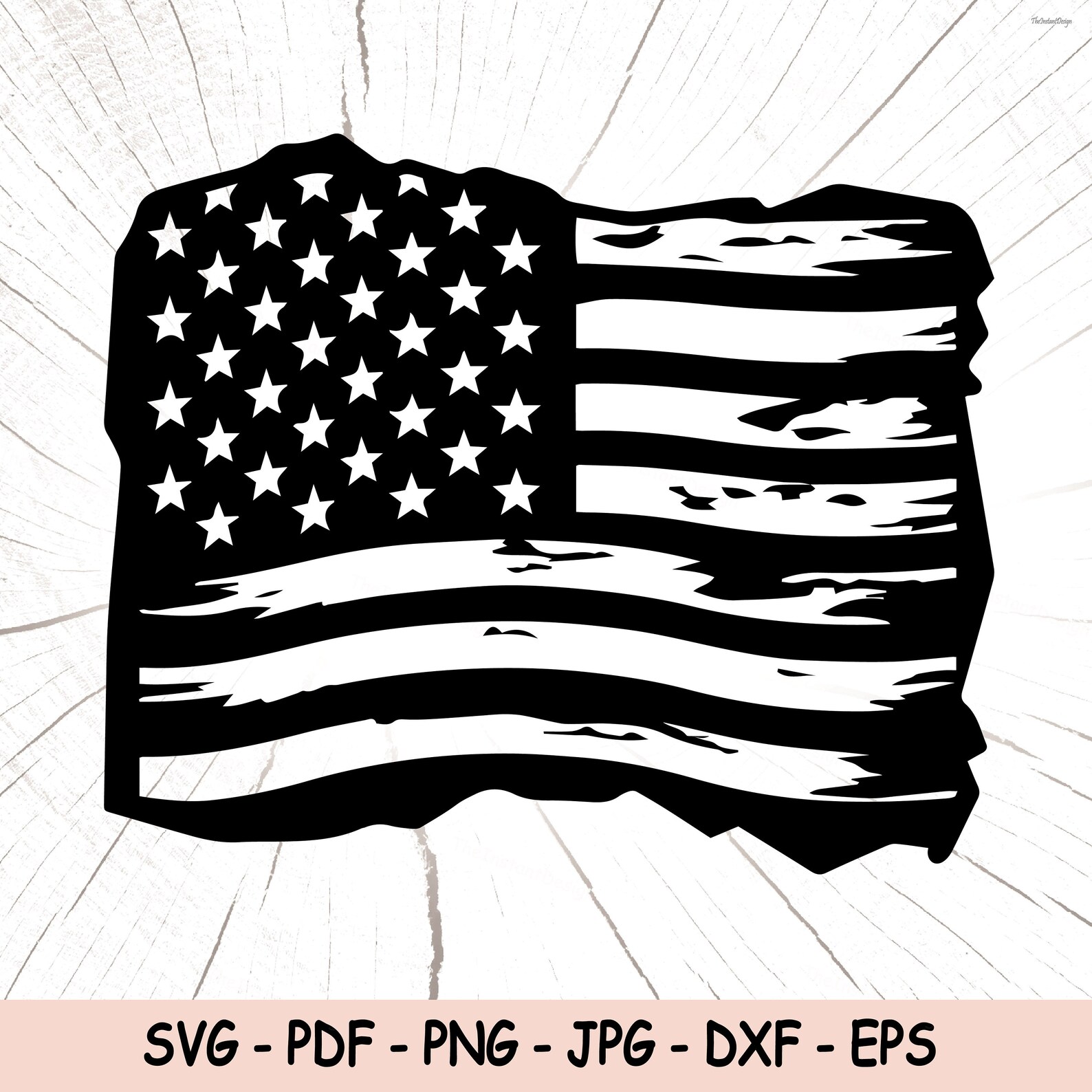 Distressed USA Flag Svg, USA Flag Cut Files, American Flag Svg, Cut ...
