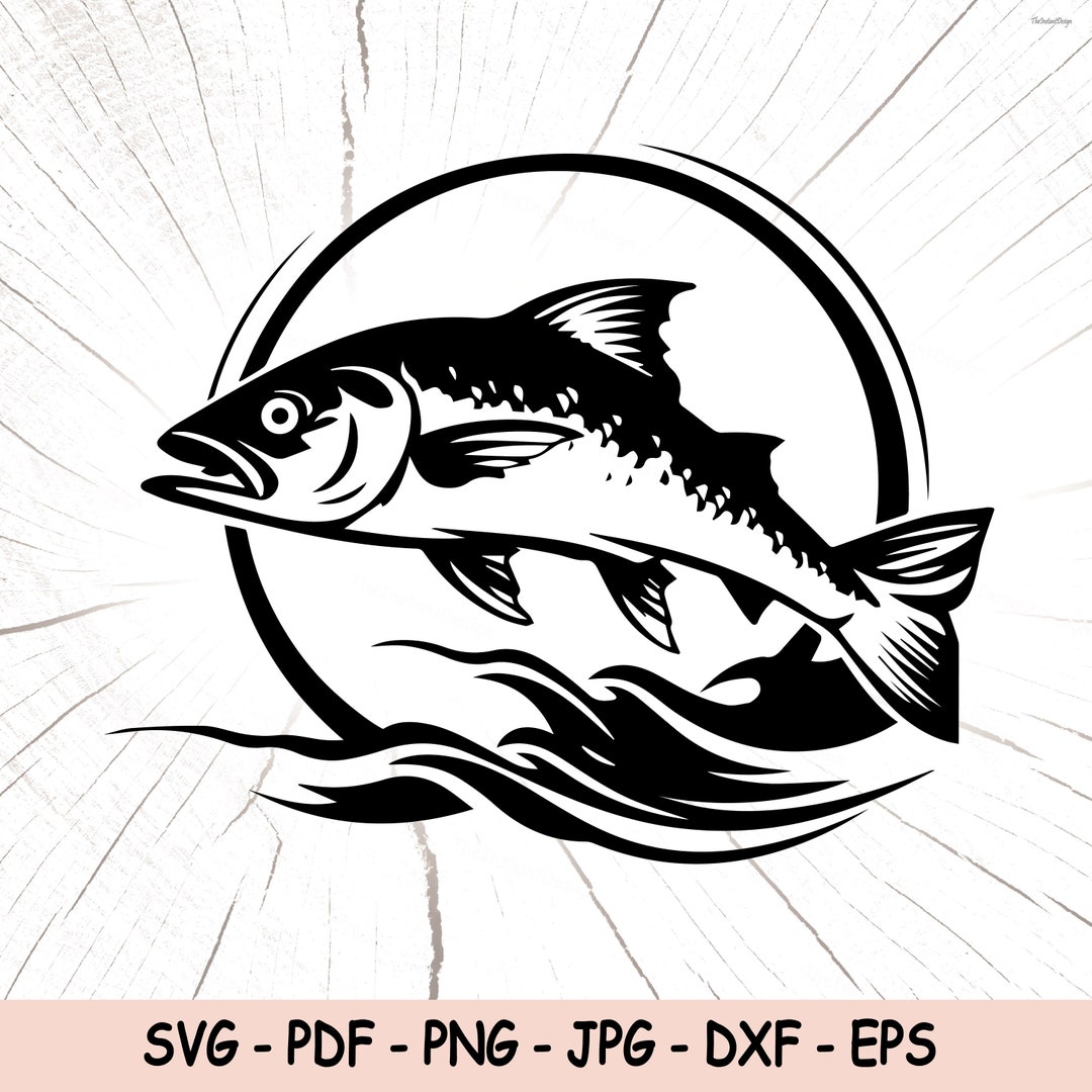 Fish Svg, Bass Fishing Svg, Fishing Svg, Bass Fish Svg, Bass Clipart ...