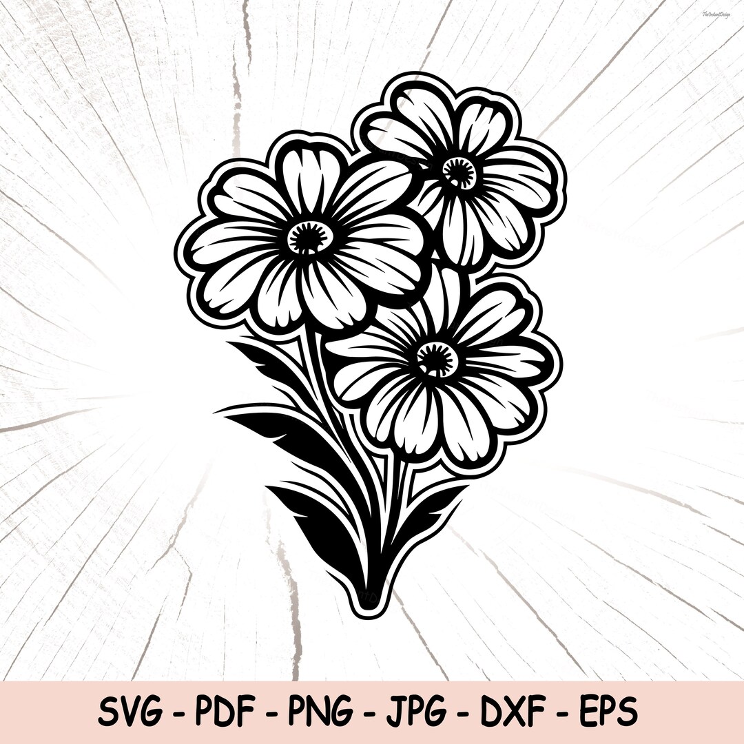 Flowers SVG, Flowers PNG, Wildflowers Instant Download, Sunflowers ...