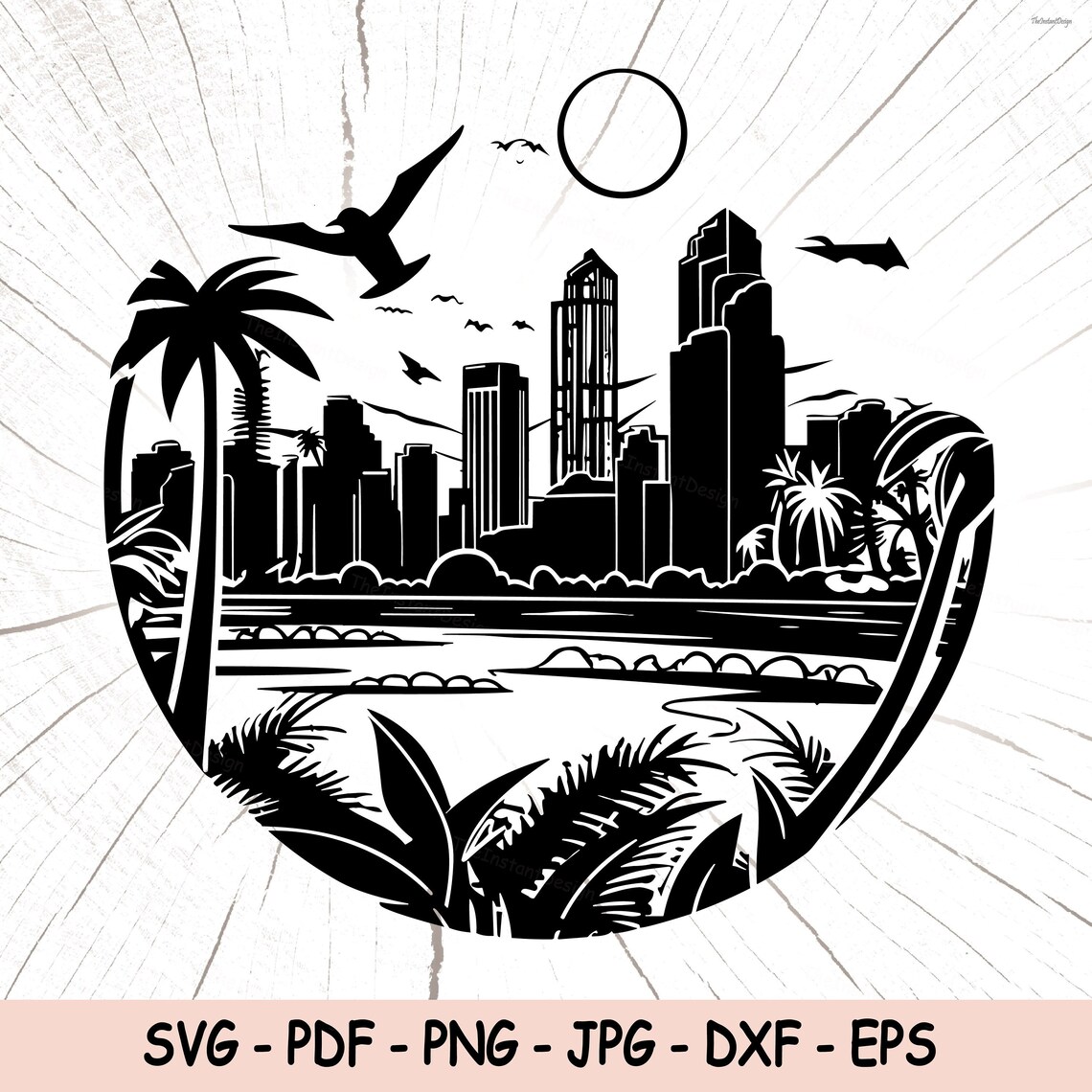 City Skyline SVG, City PNG, City Decor, City Poster, City Panel Svg ...